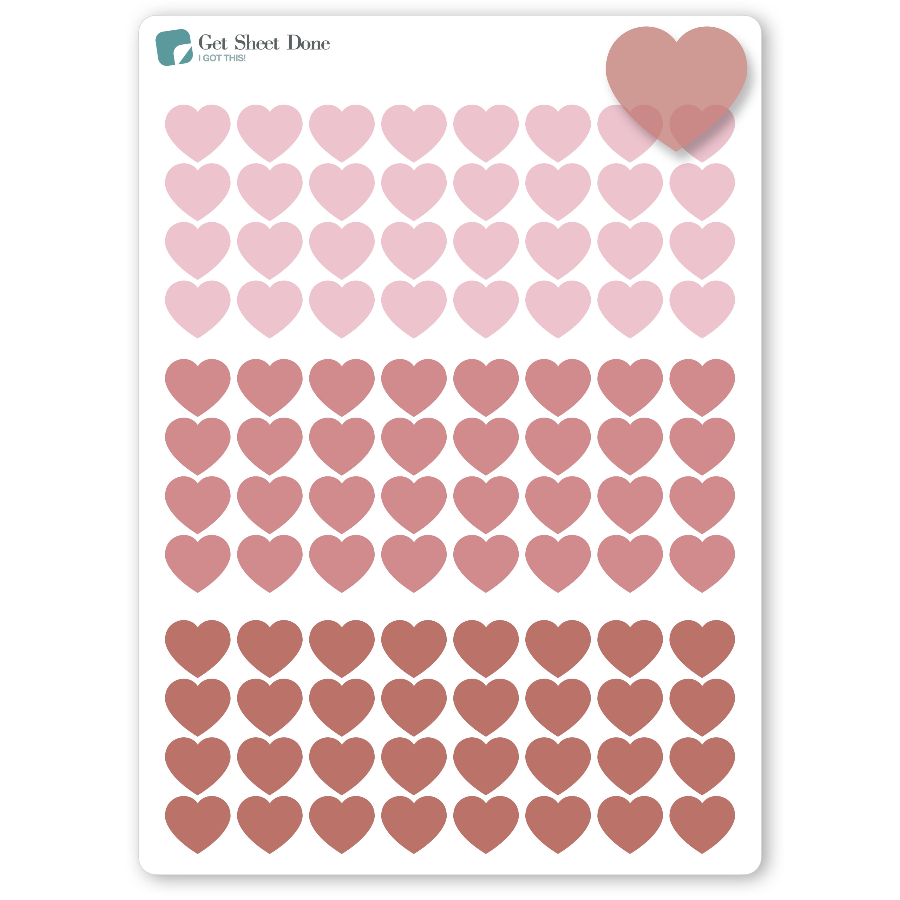 Transparent Heart Planner Stickers/ DIY Calendar Stickers / Bullet ...
