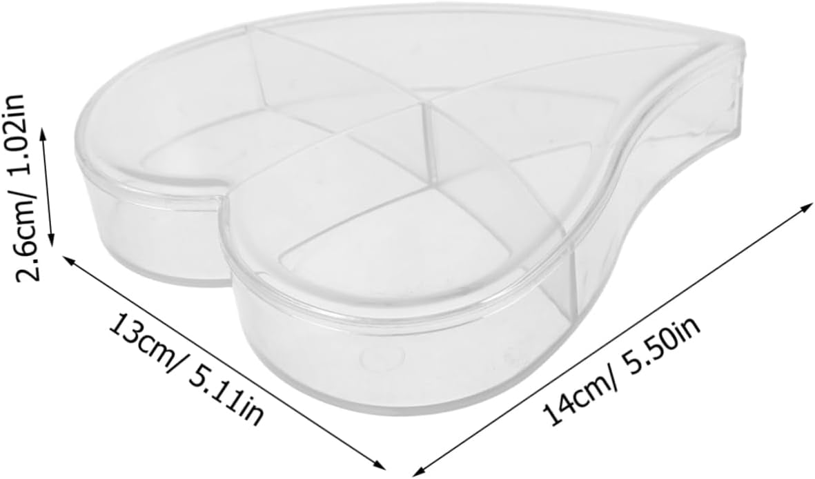 Transparent Heart Shaped Storage Box Creative Jewelry Organizer with ...