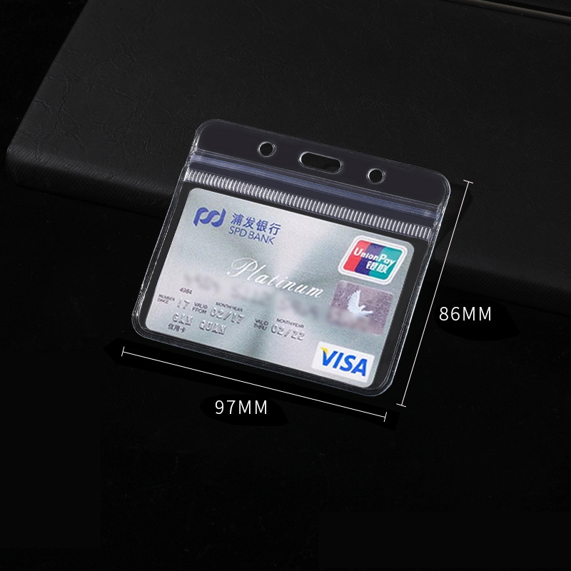 Transparent ID card waterproof protective cover anti-degaussing frosted ...