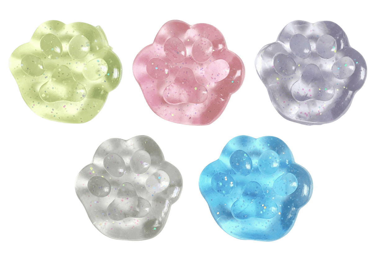 Transparent Ice Sticky Cat Paw, Soft Sparkling Squeeze, Smooth Stress ...