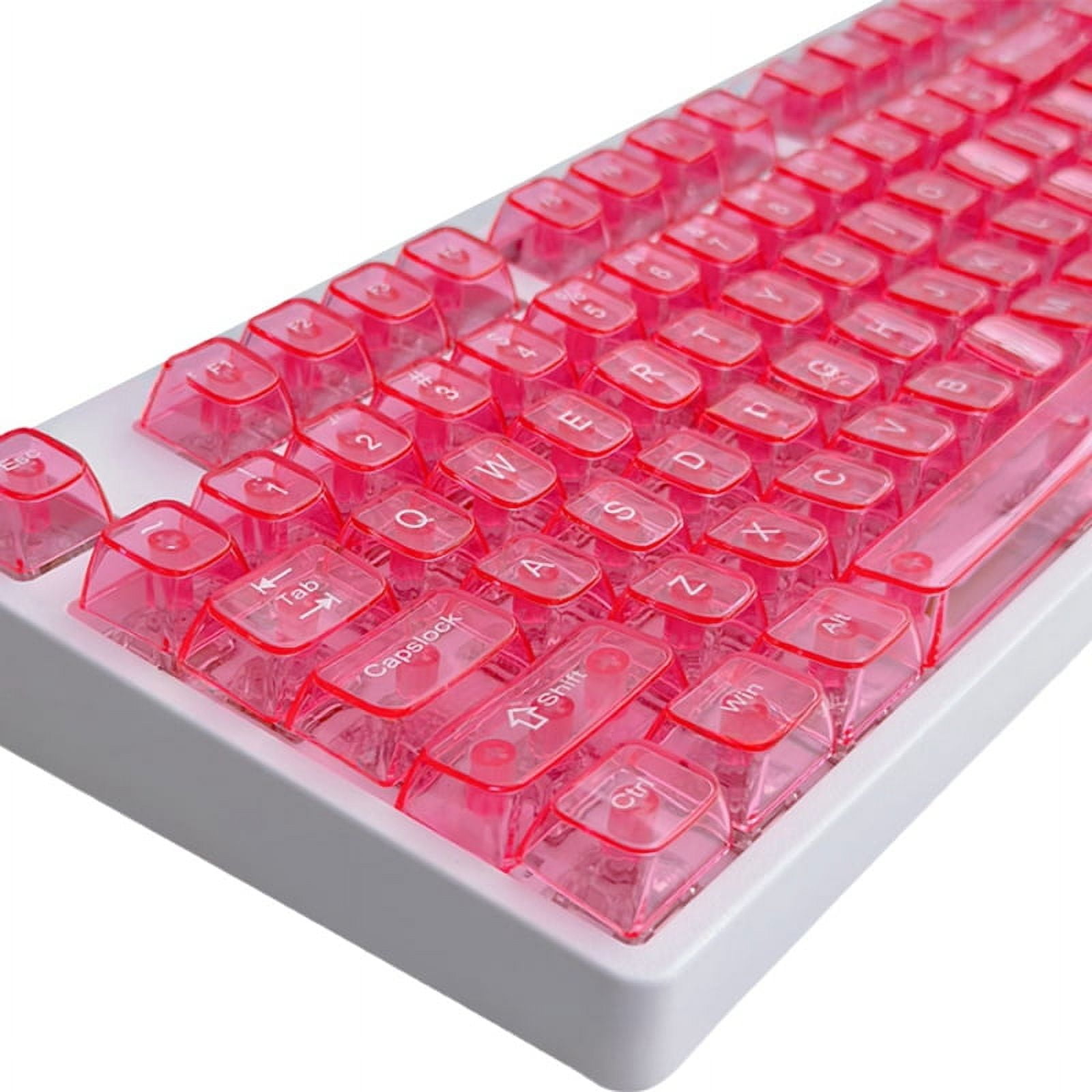 Transparent Jelly Keycap Set 115 Key Custom Pink Key Cap Artisan ...