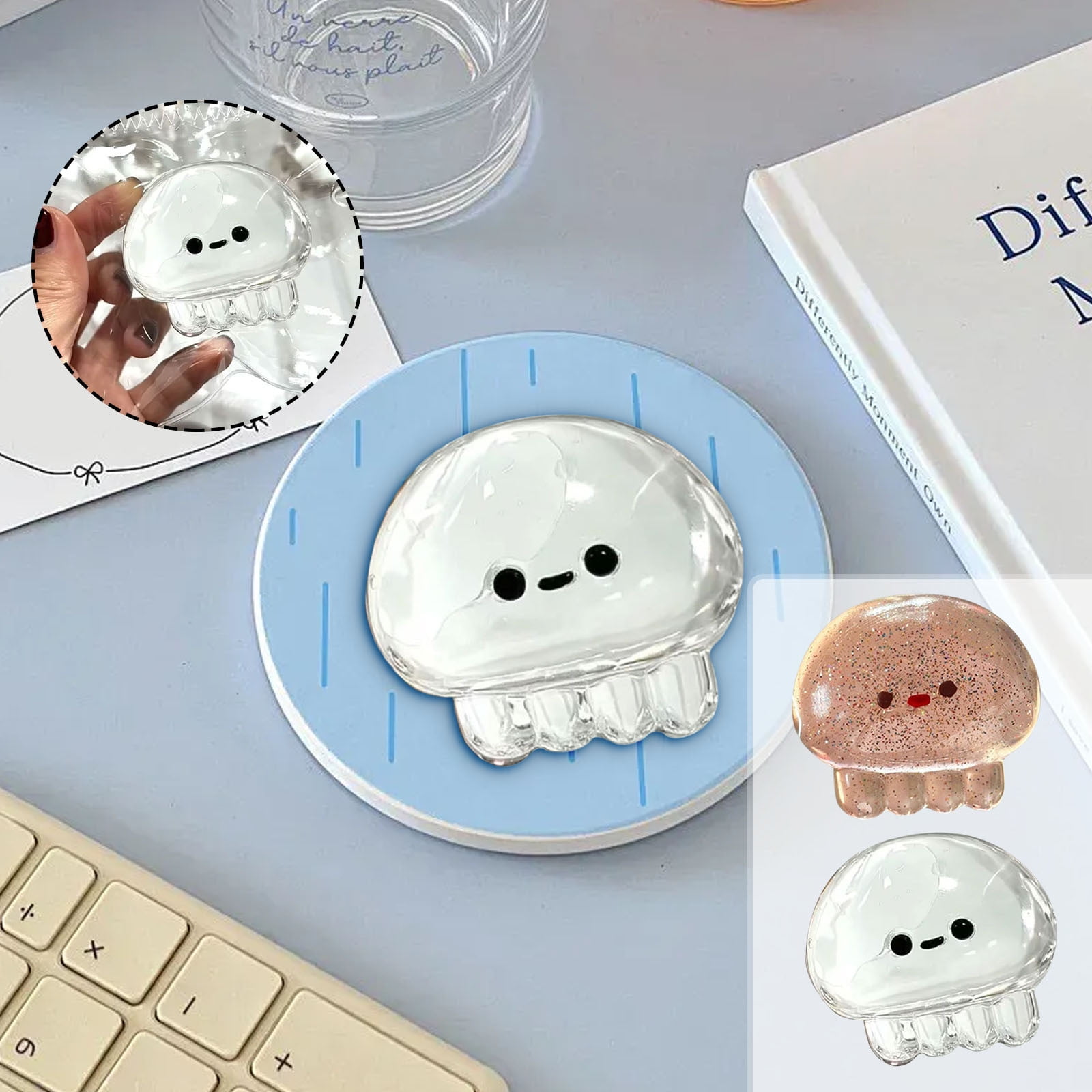 Transparent Jellyfish Stress Relief Fidget Toy | Slow Pressure Release ...