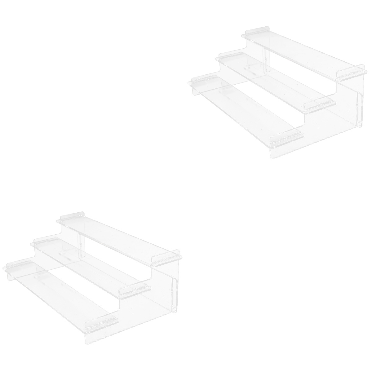 Transparent Ladder Display Rack 2 Pack Multilayer Shelves Jewelry ...