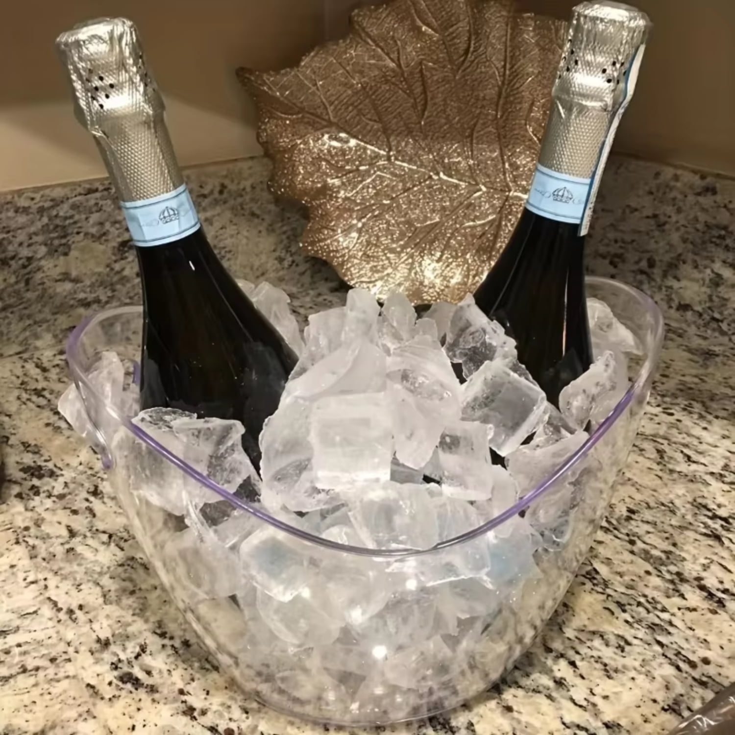 Transparent Large Ice Cube Beer Wine Bucket Container for Champagne and ...