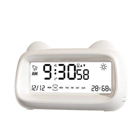 Sealy Digital Alarm Clock & Calendar with Charging Stand & Temperature ...