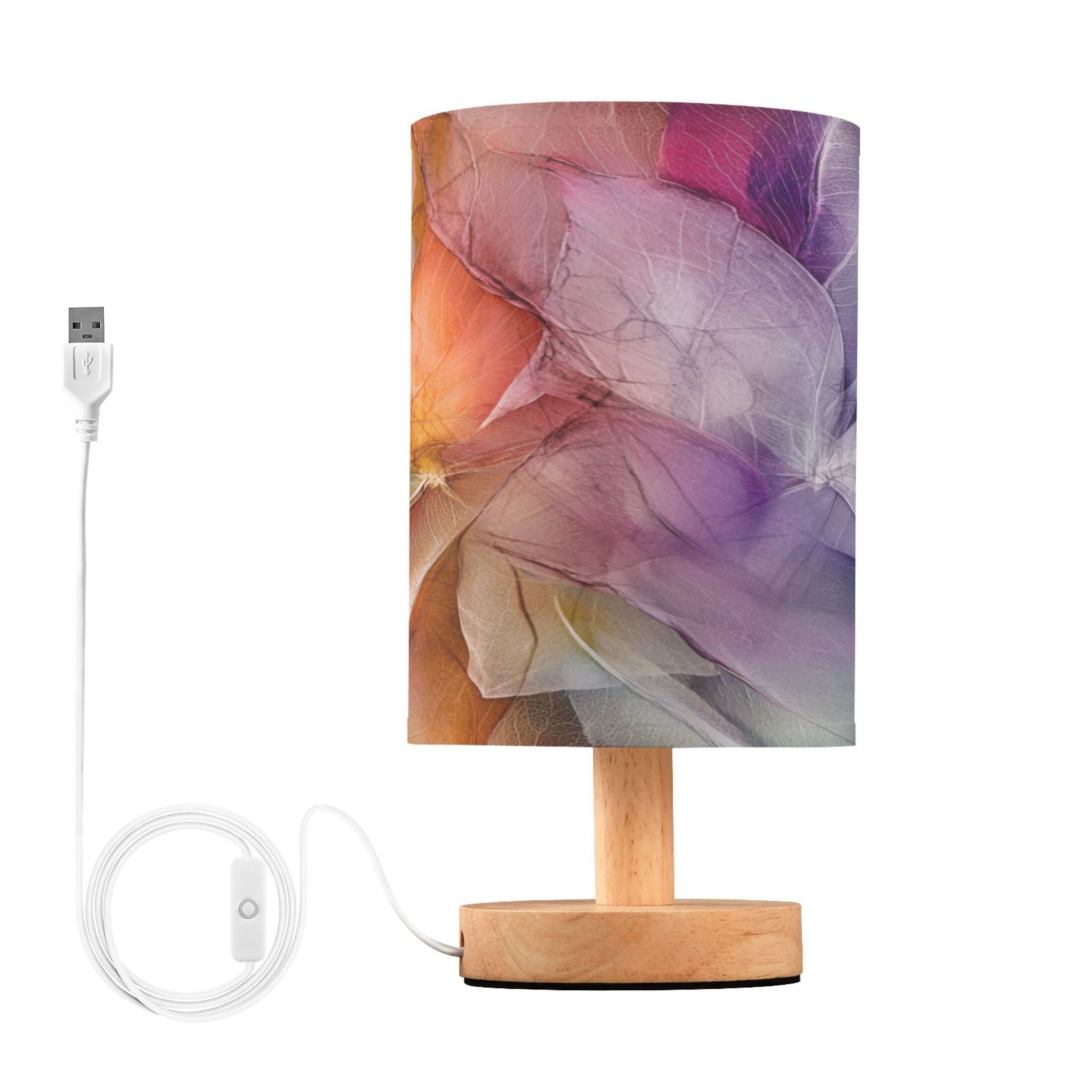 Transparent Leaf Skeletons Small Lamp Printed Gifts Table Lamp USB ...