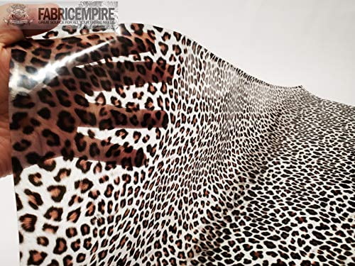 Transparent Leopard Animal Print Plastic Vinyl Upholstery Fabric / 30 ...