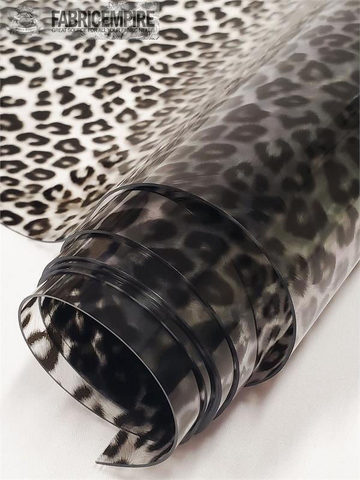 Clear Transparent Vinyl Fabric Leopard Print Plastic / 30 Gauge / 54 ...
