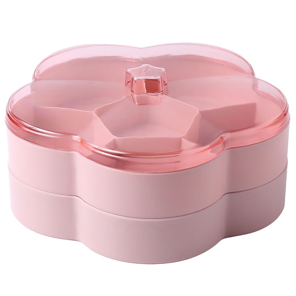Transparent Lid Snacks Case Dried Fruit Divided Plate Food Snack Tray ...