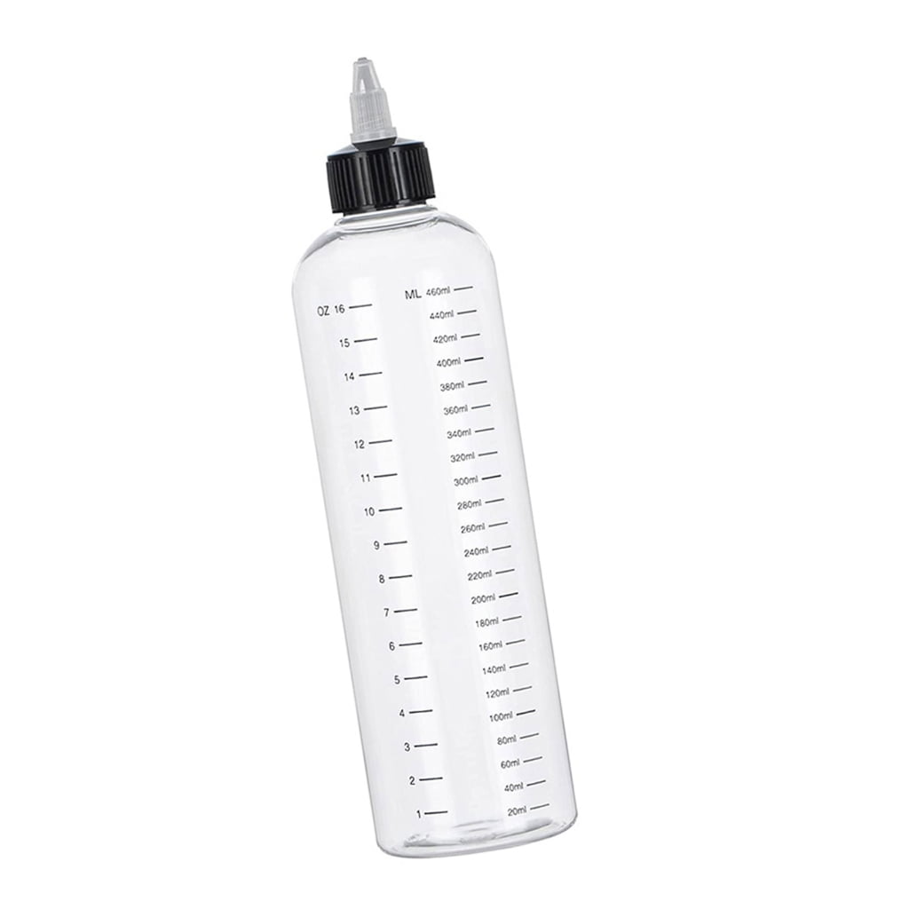Transparent Liquid Bottle 500ml Squeeze Design Hair Applicator Bottle ...