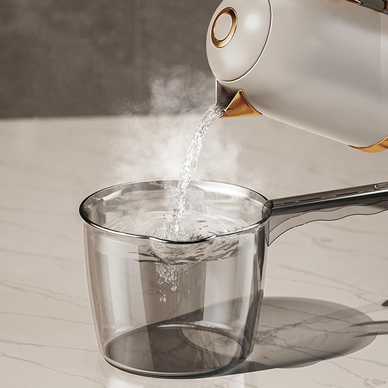 Transparent Long Handled Thickened Water Ladle,Large Plastic Water Spoons for Kitchen and ...