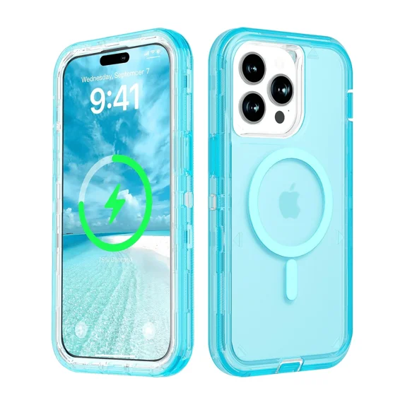 Transparent MagSafe Phone Case - Triple Layer Magnetic, Heavy Duty ...