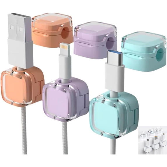 Transparent Magnetic Cable Organizer, Magnetic Cable Clips, Adjustable ...