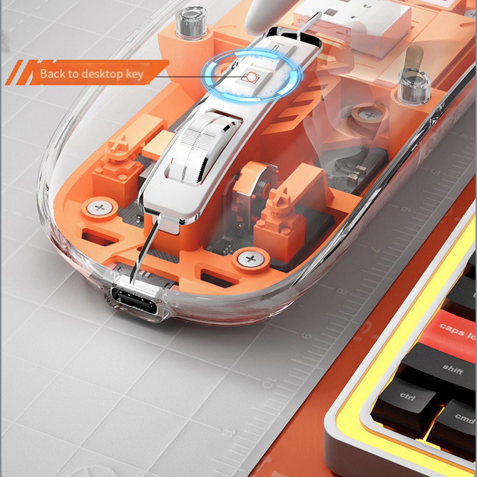 Transparent Magnetic Triple Mode Bluetooth Compatible 2.4G Wireless ...