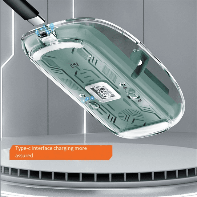 Transparent Magnetic Triple Mode Bluetooth Compatible 2.4G Wireless ...