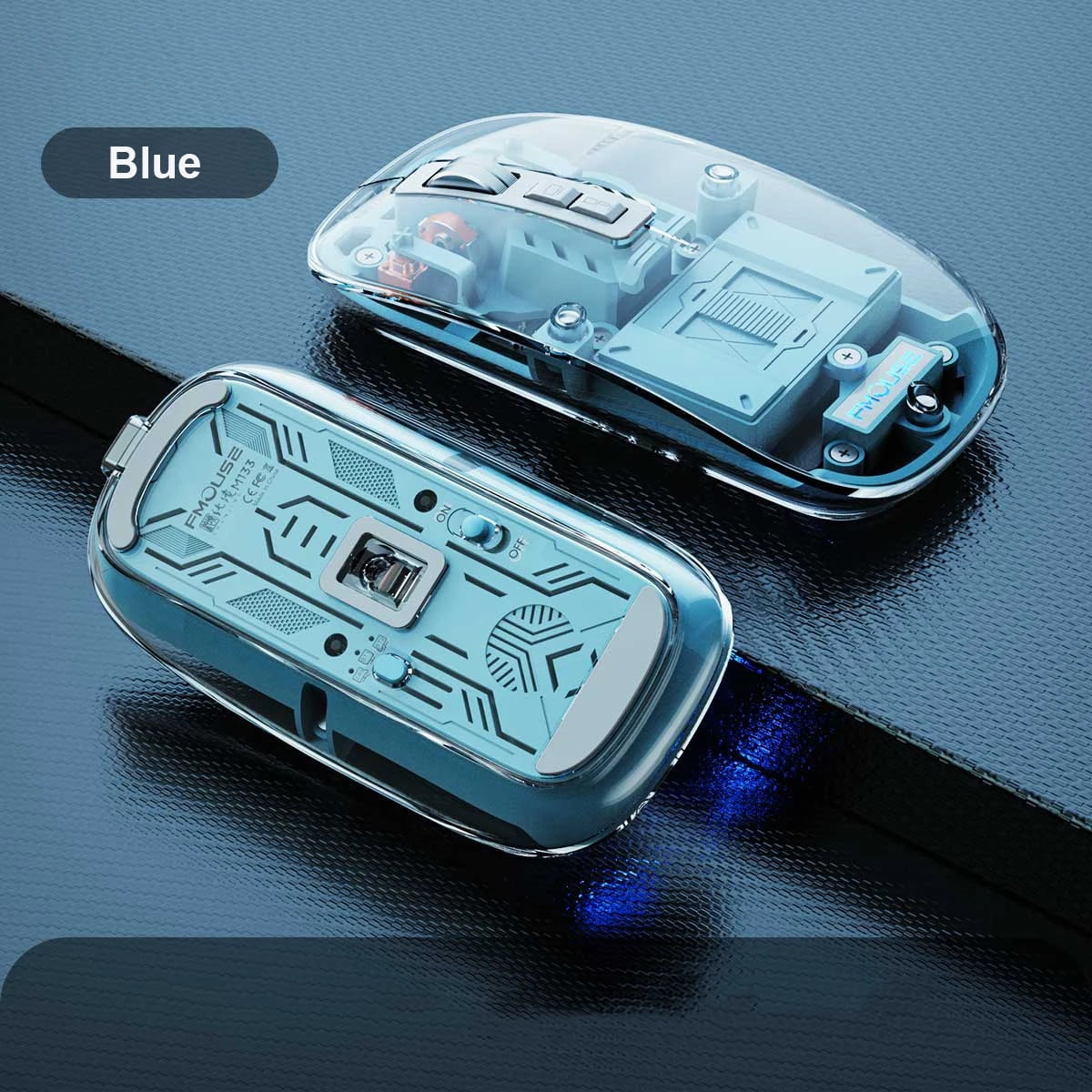 Transparent Magnetic Triple Mode Bluetooth compatible 2.4G Wireless ...