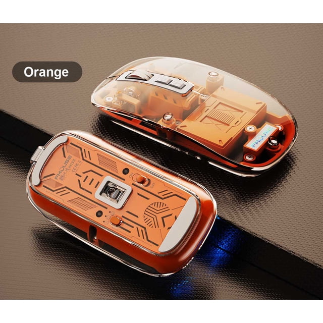 Transparent Magnetic Triple Mode Bluetooth compatible 2.4G Wireless ...