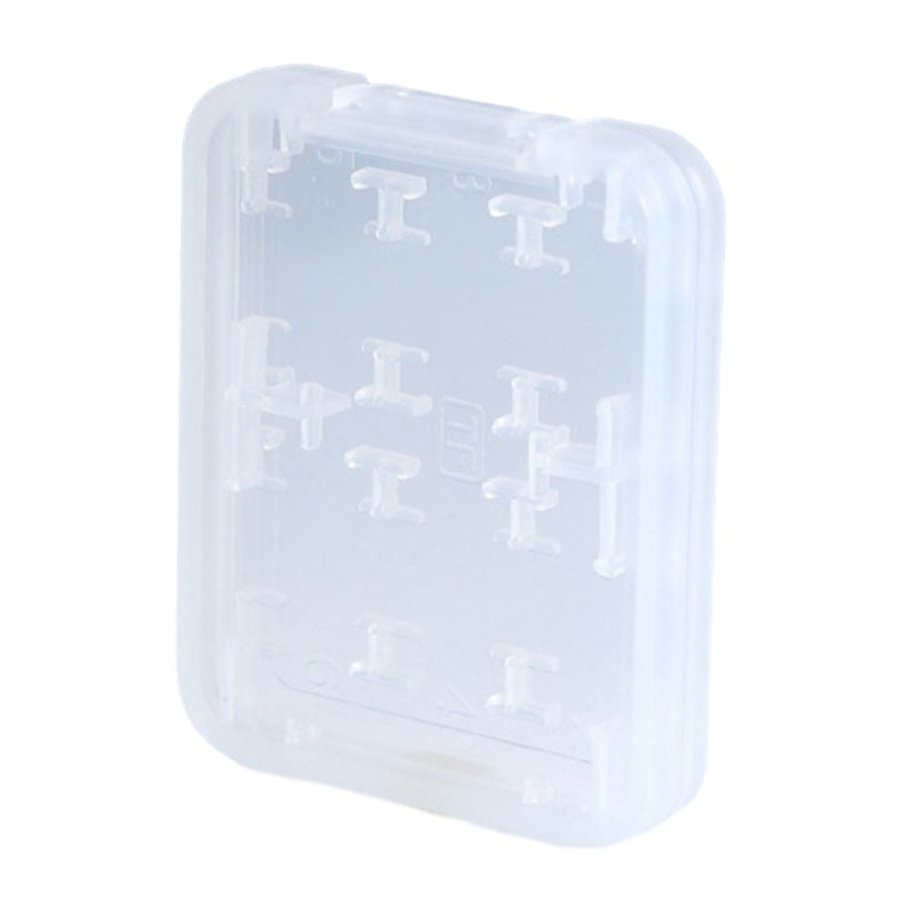 Transparent Memory Card Storage Box - Portable Hard Case for 8 SD Cards ...