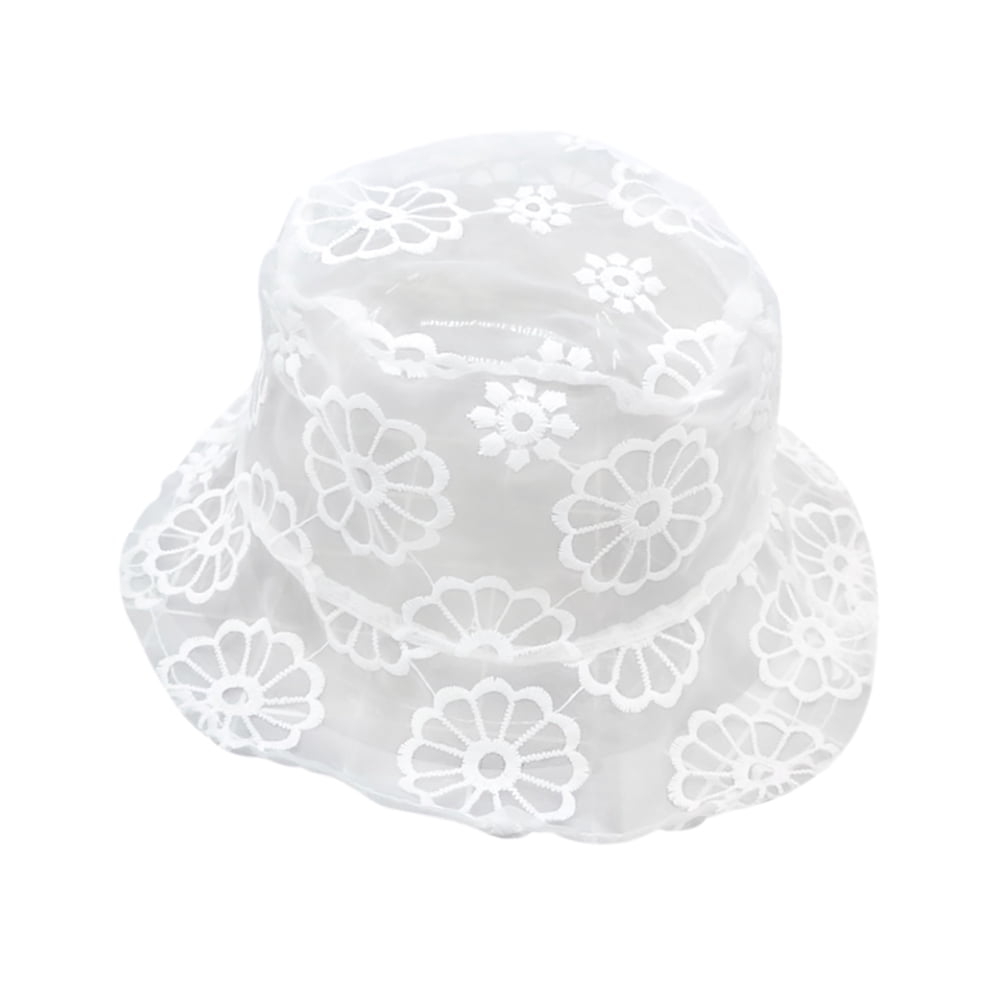 Transparent Mesh Lace Bucket Hat Wide Brim Packable Sun Caps ...