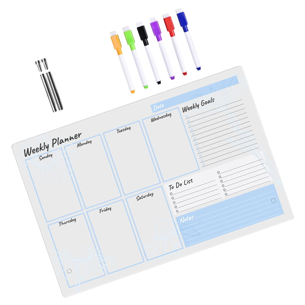 Transparent Message Writing Board Desk Calendars to Do List Pad Dry ...