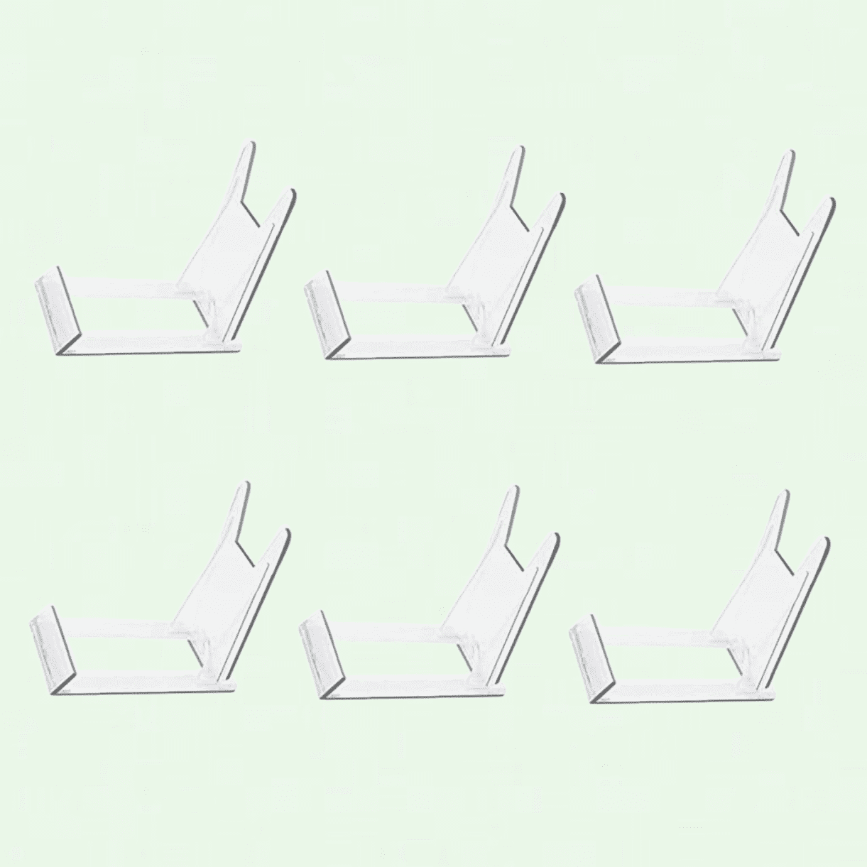 Transparent Mini Easel Stand, 6 Piece Set, Display Rack for Pictures ...