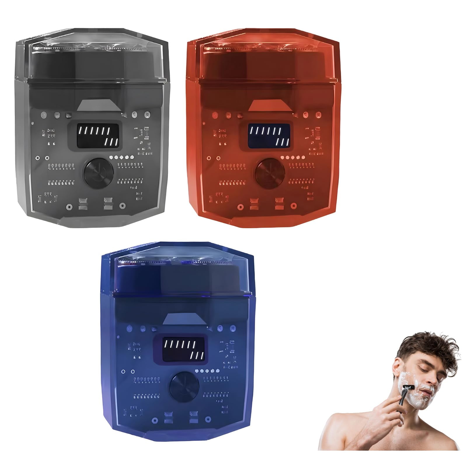 Transparent Mini Electric Shaver with Low Noise, Alloy Portable Travel ...