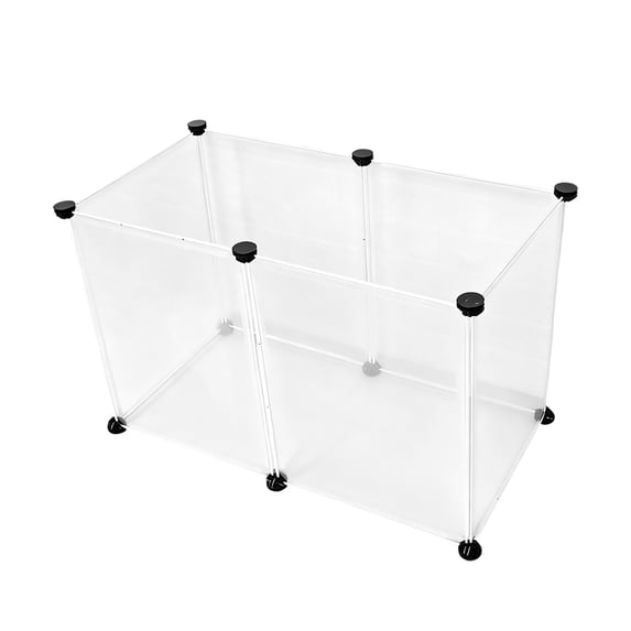 Transparent Modular Pet Playpen with Door, Expandable Dog Exercise Pen ...