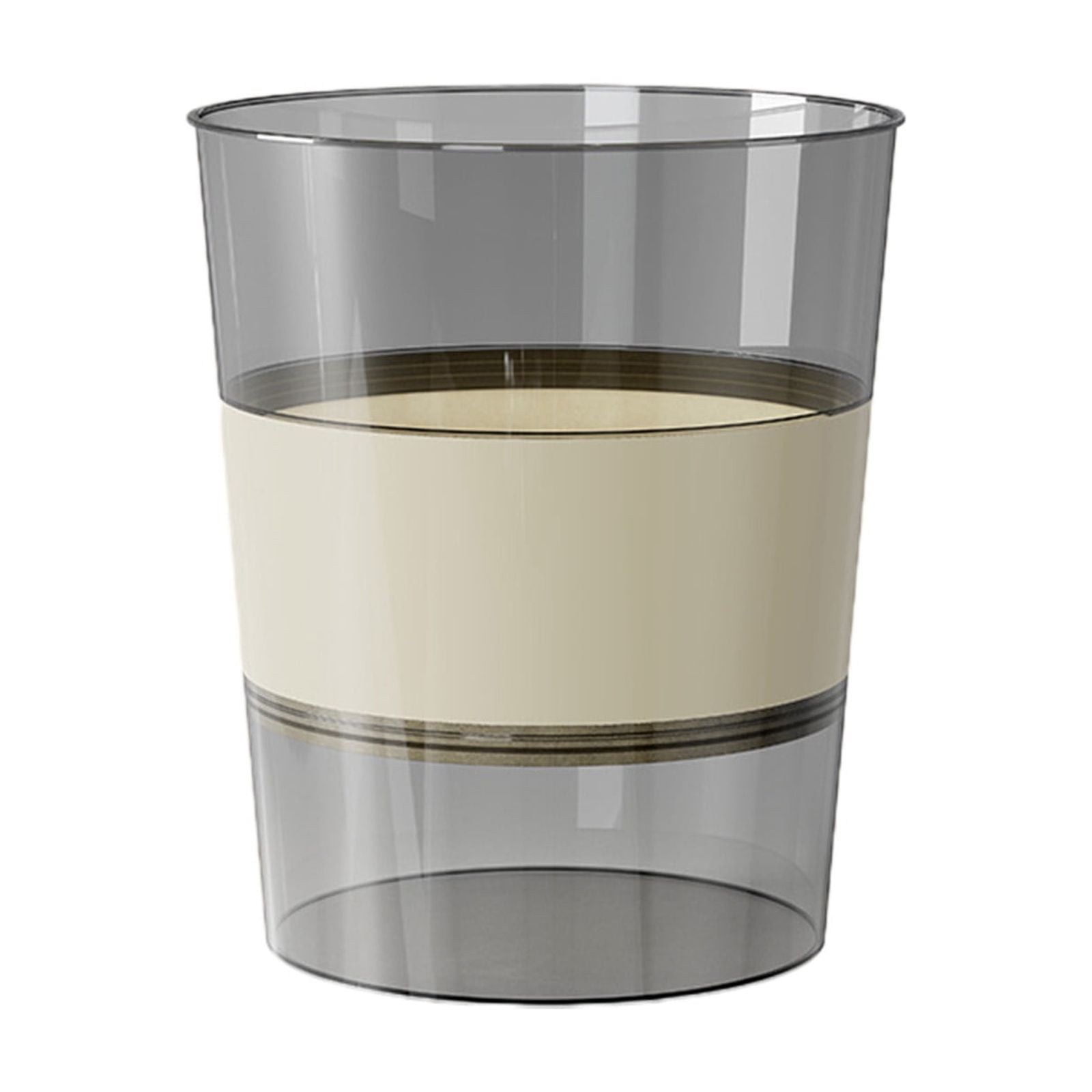 Transparent Modular Trash Can Storage Bin Three-Section Office Bathroom ...