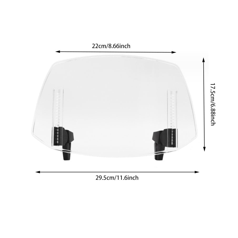 Transparent Motorcycle Adjustable Windscreen Spoiler Air Deflector Wind ...