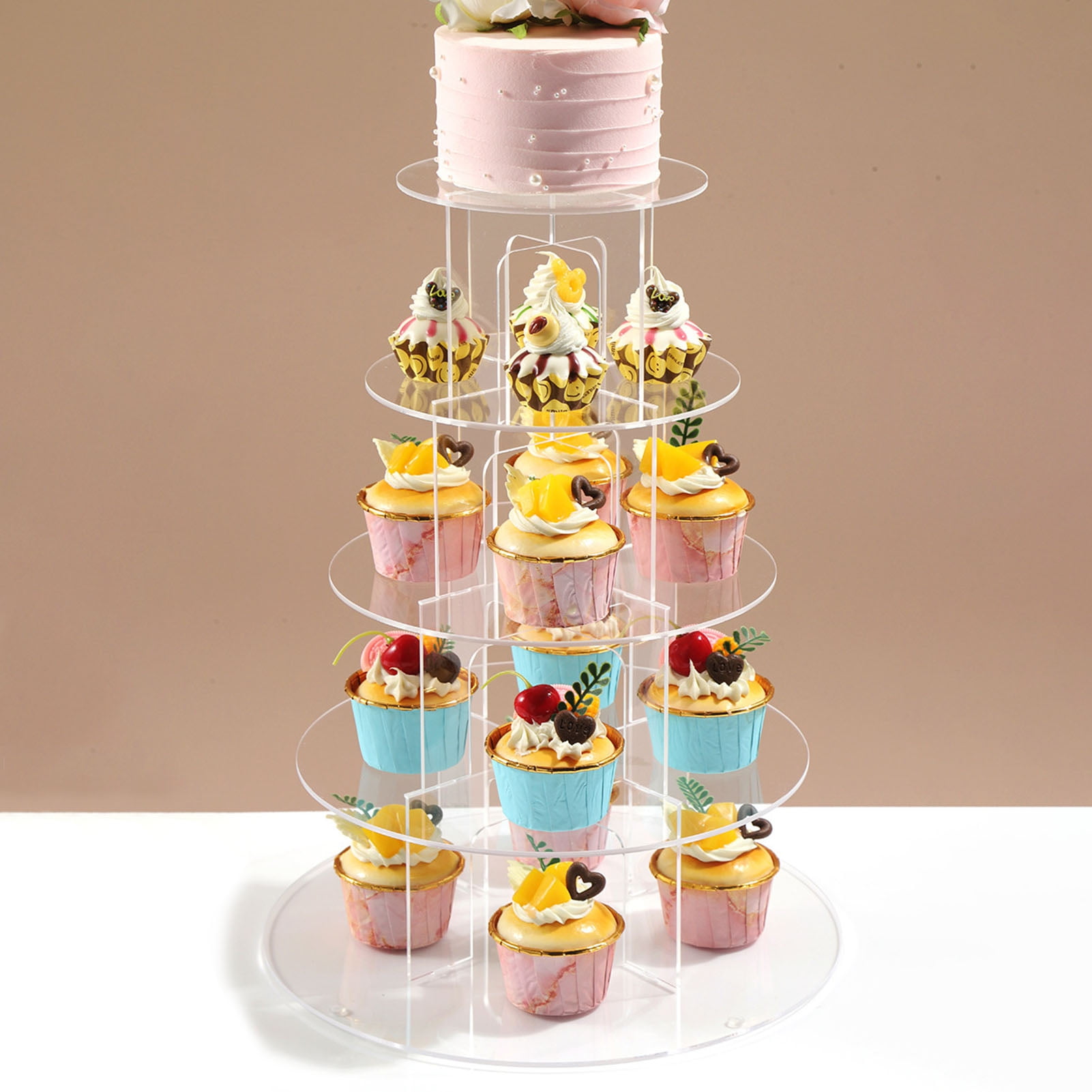 Transparent Multi-Layer Round Cake Stand - Easy Assembly, Acrylic ...