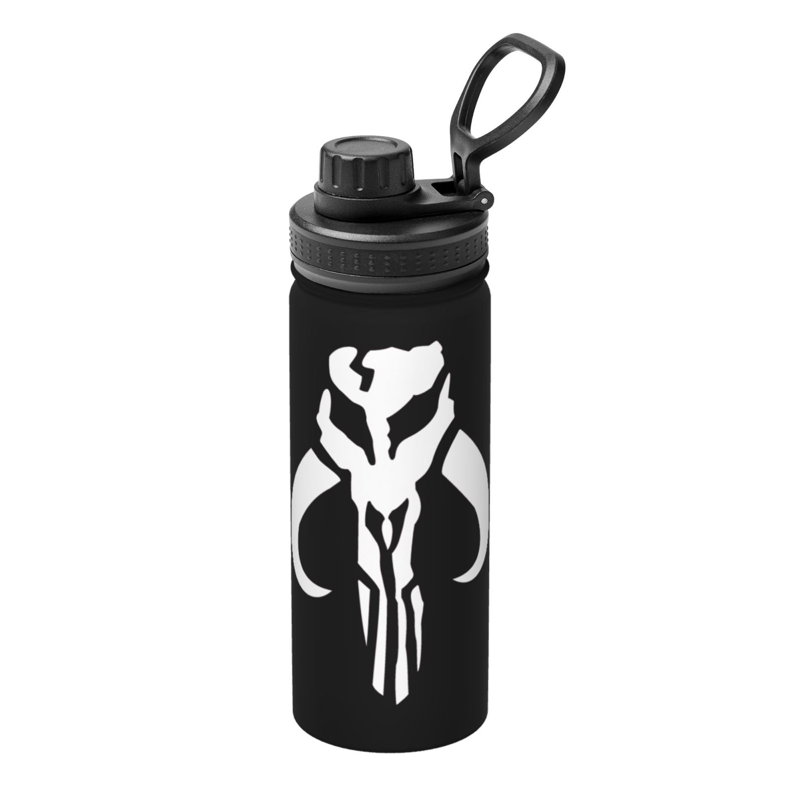 Transparent Mythosaur Skull Mandalorian Logo Insulated Water Bottle ...
