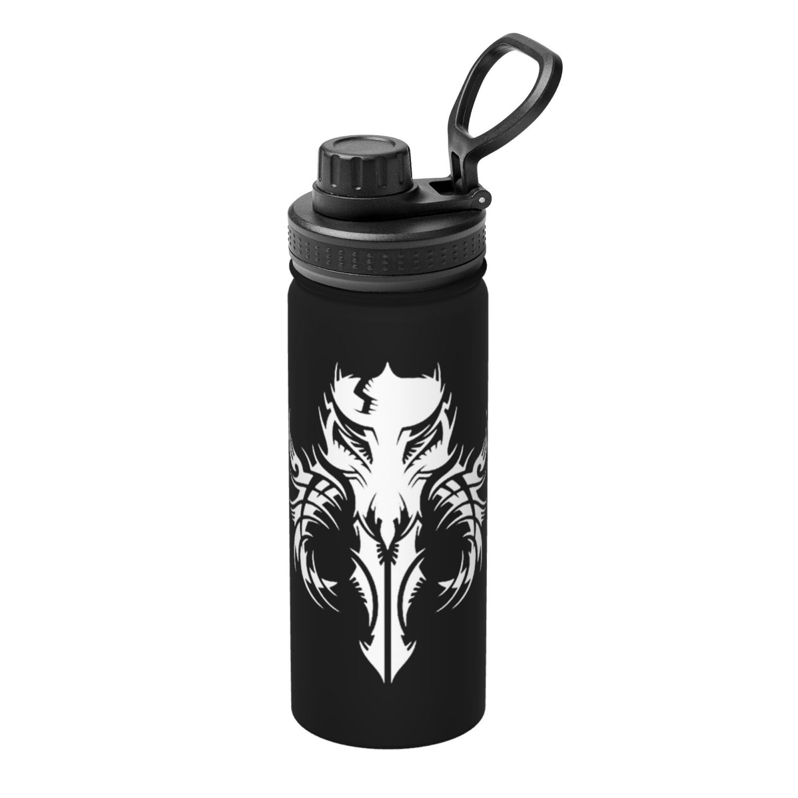Transparent Mythosaur Skull Mandalorian Logo Insulated Water Bottle ...