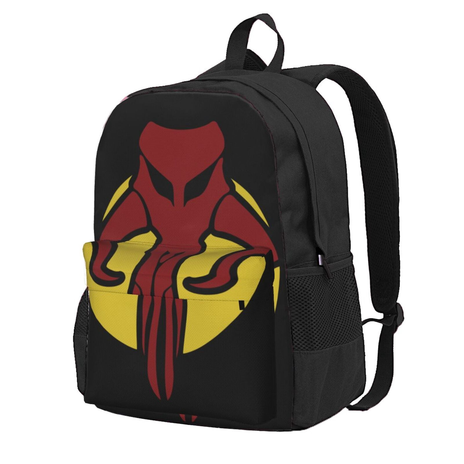Transparent Mythosaur Skull Mandalorian Logo Travel Laptop Backpack ...