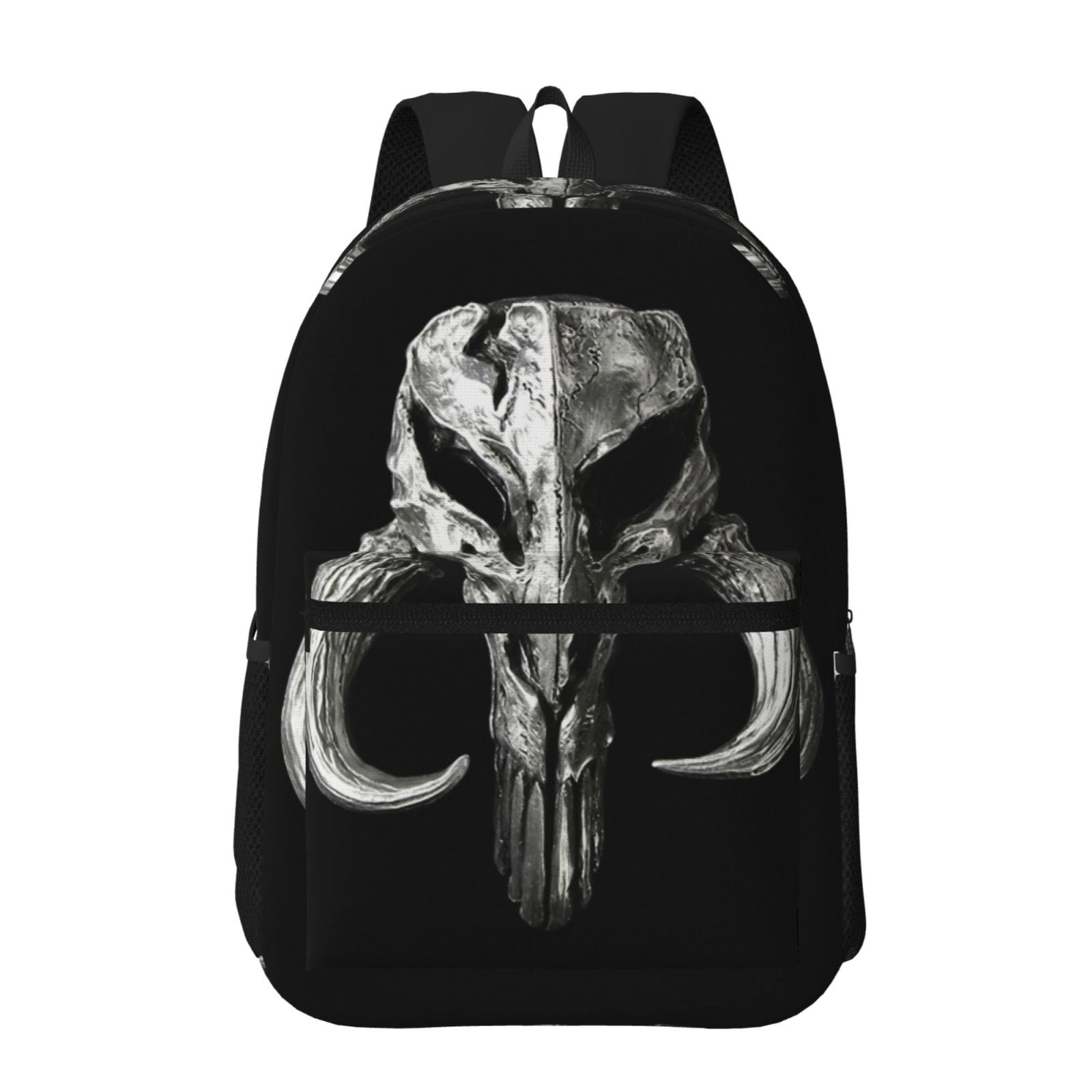 Transparent Mythosaur Skull Mandalorian Logo Travel Laptop Backpack ...