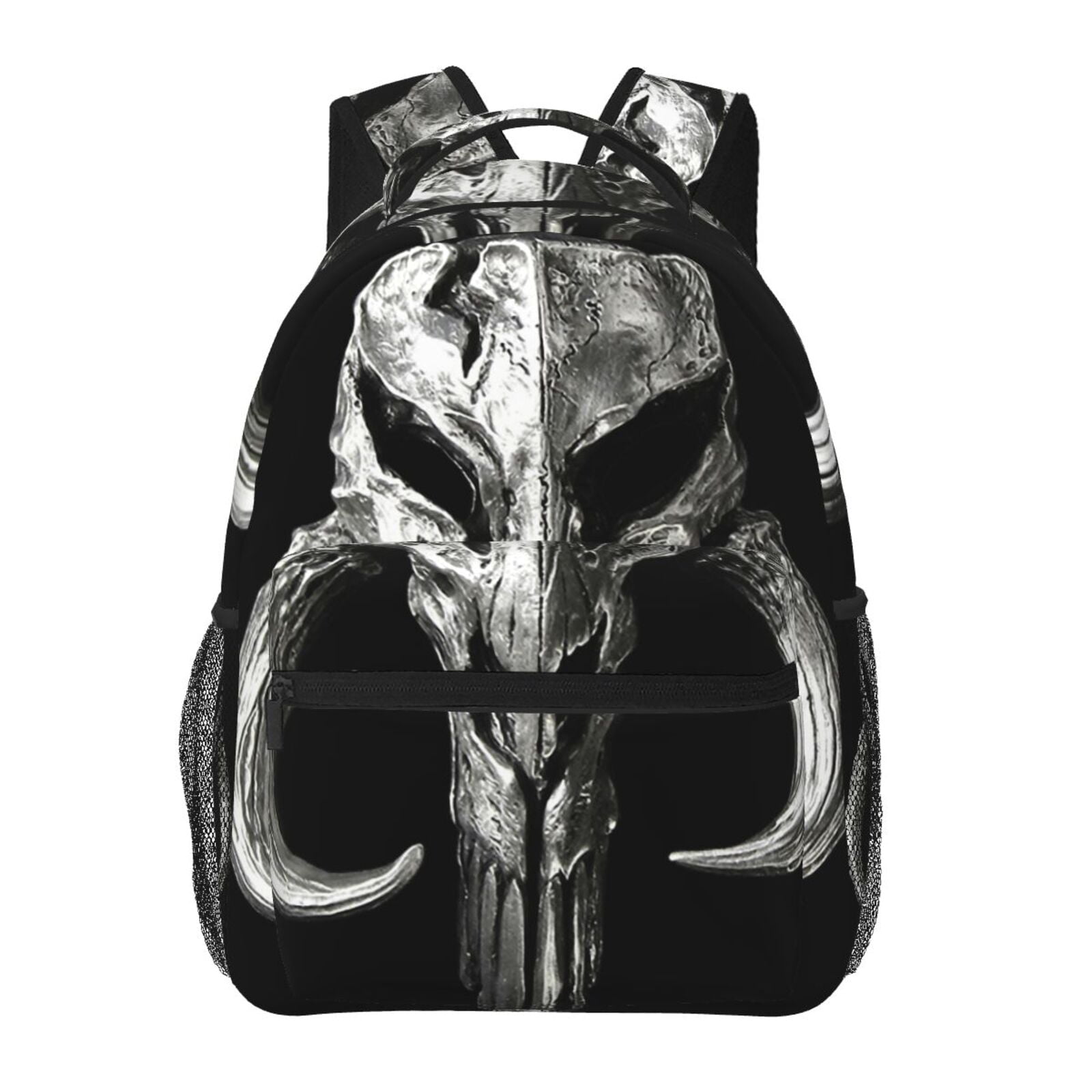 Transparent Mythosaur Skull Mandalorian Logo Travel Laptop Backpack ...