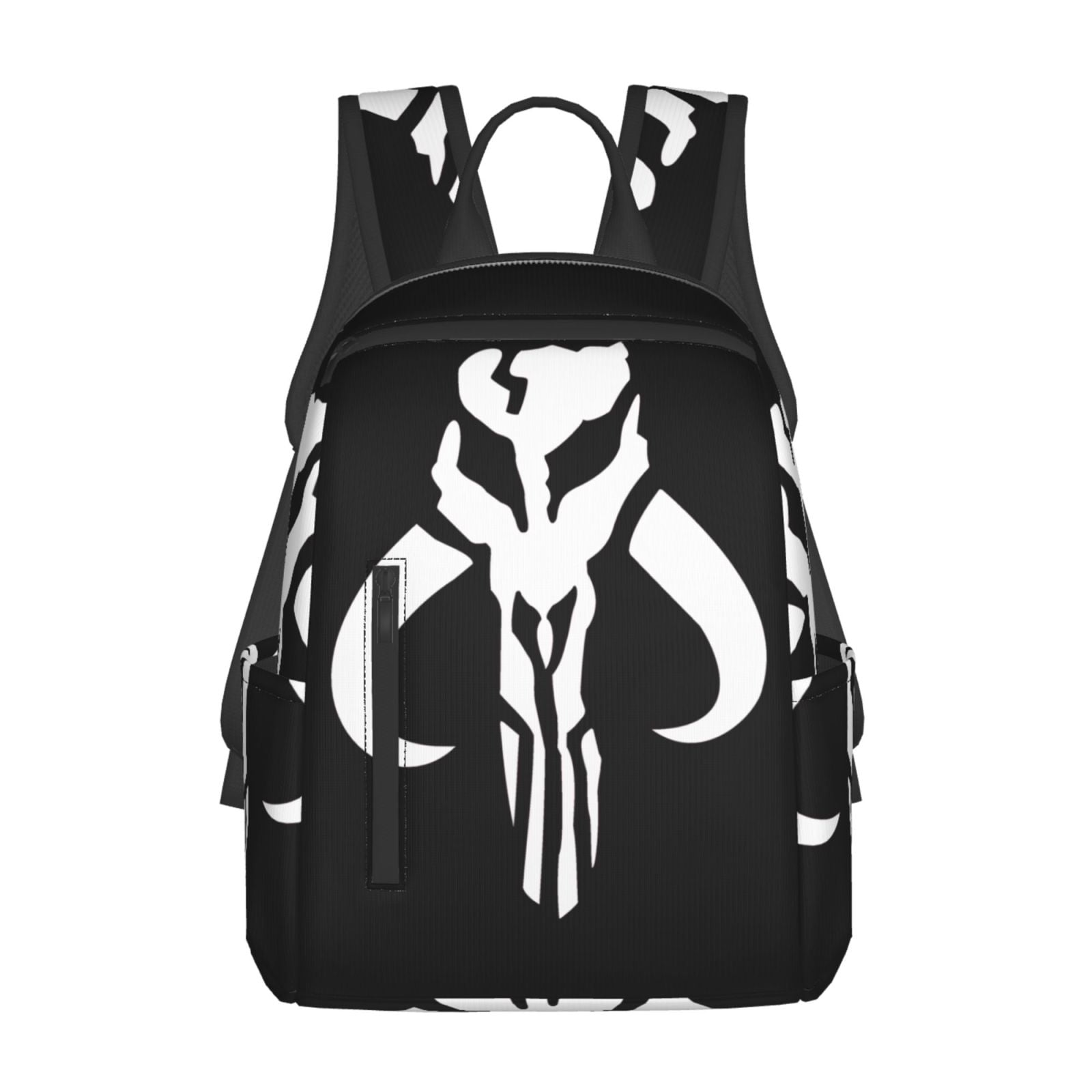 Transparent Mythosaur Skull Mandalorian Logo Travel Laptop Backpack ...