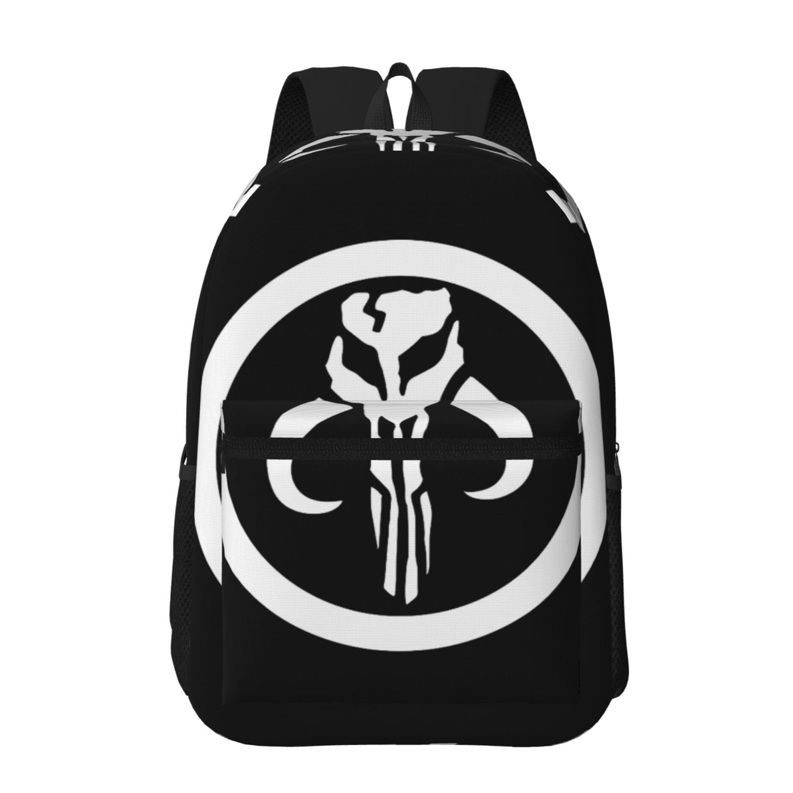 Transparent Mythosaur Skull Mandalorian Logo Travel Laptop Backpack ...
