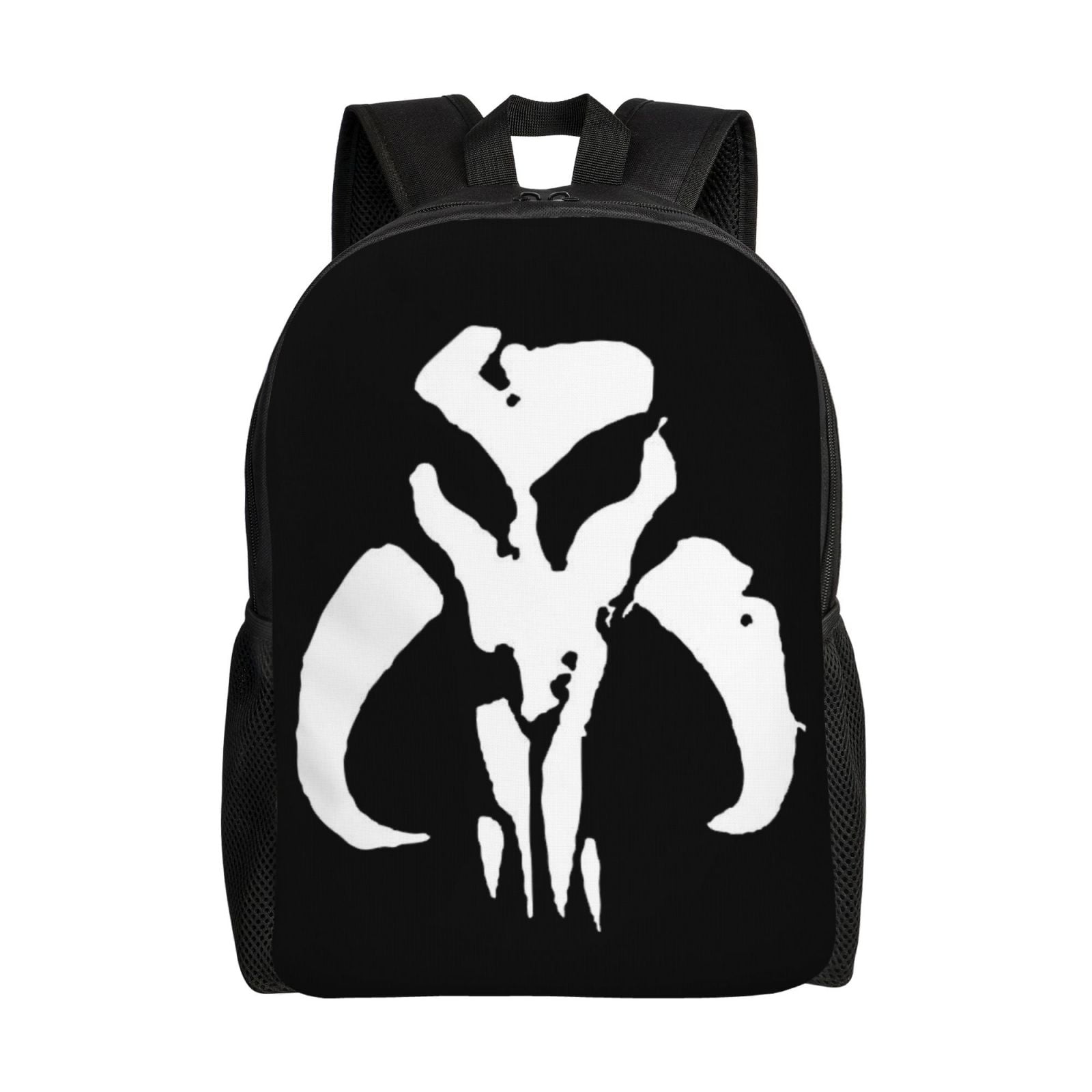 Transparent Mythosaur Skull Mandalorian Logo Travel Laptop Backpack ...