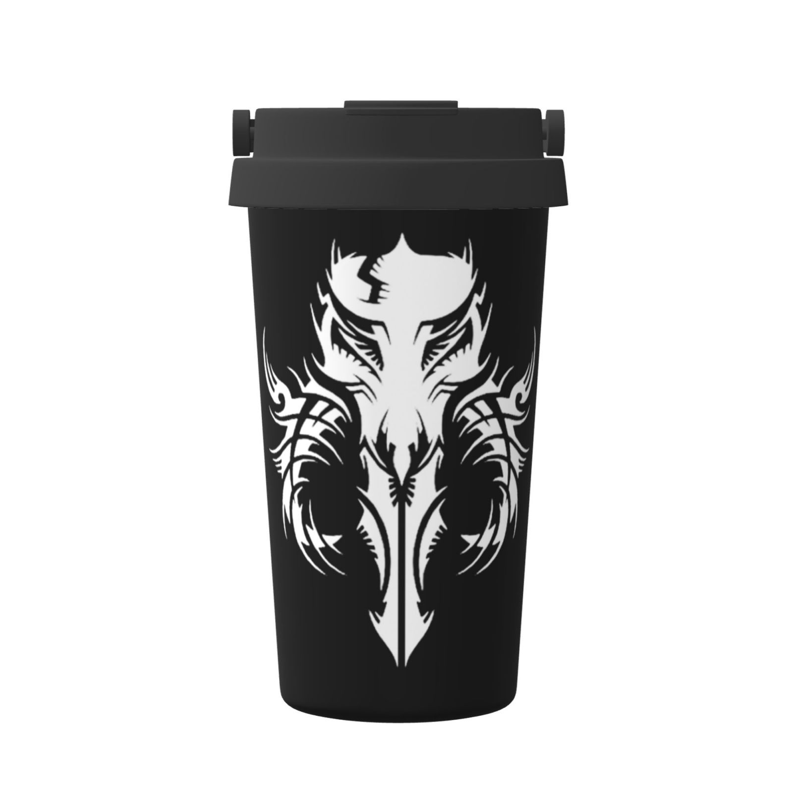 Transparent Mythosaur Skull Mandalorian Logo Tumbler with Lid Stainless ...