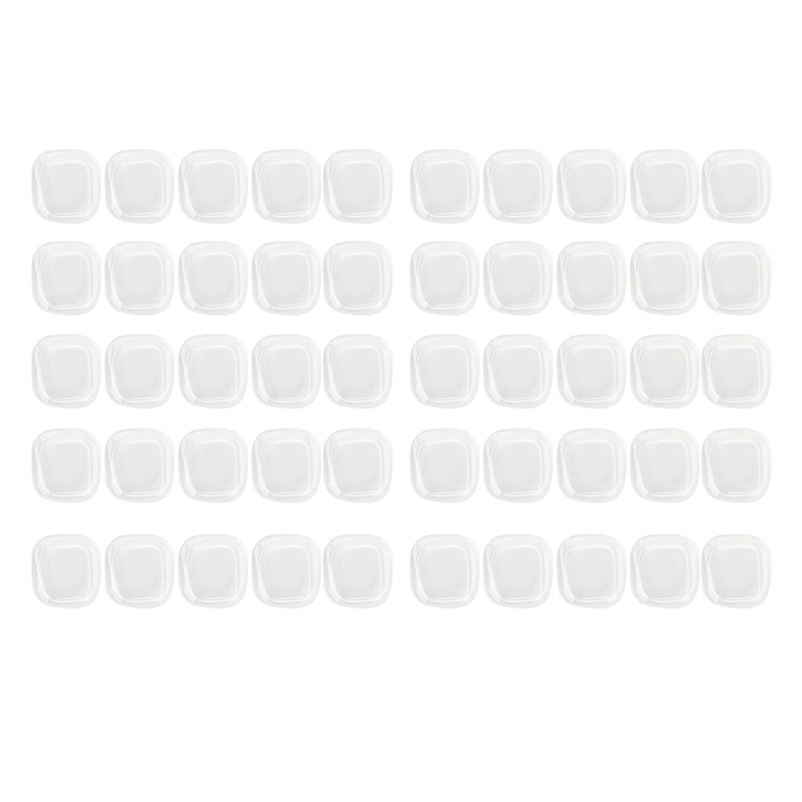 Transparent Nail Color Cards, 50-Piece Glass Square Toe Display for ...