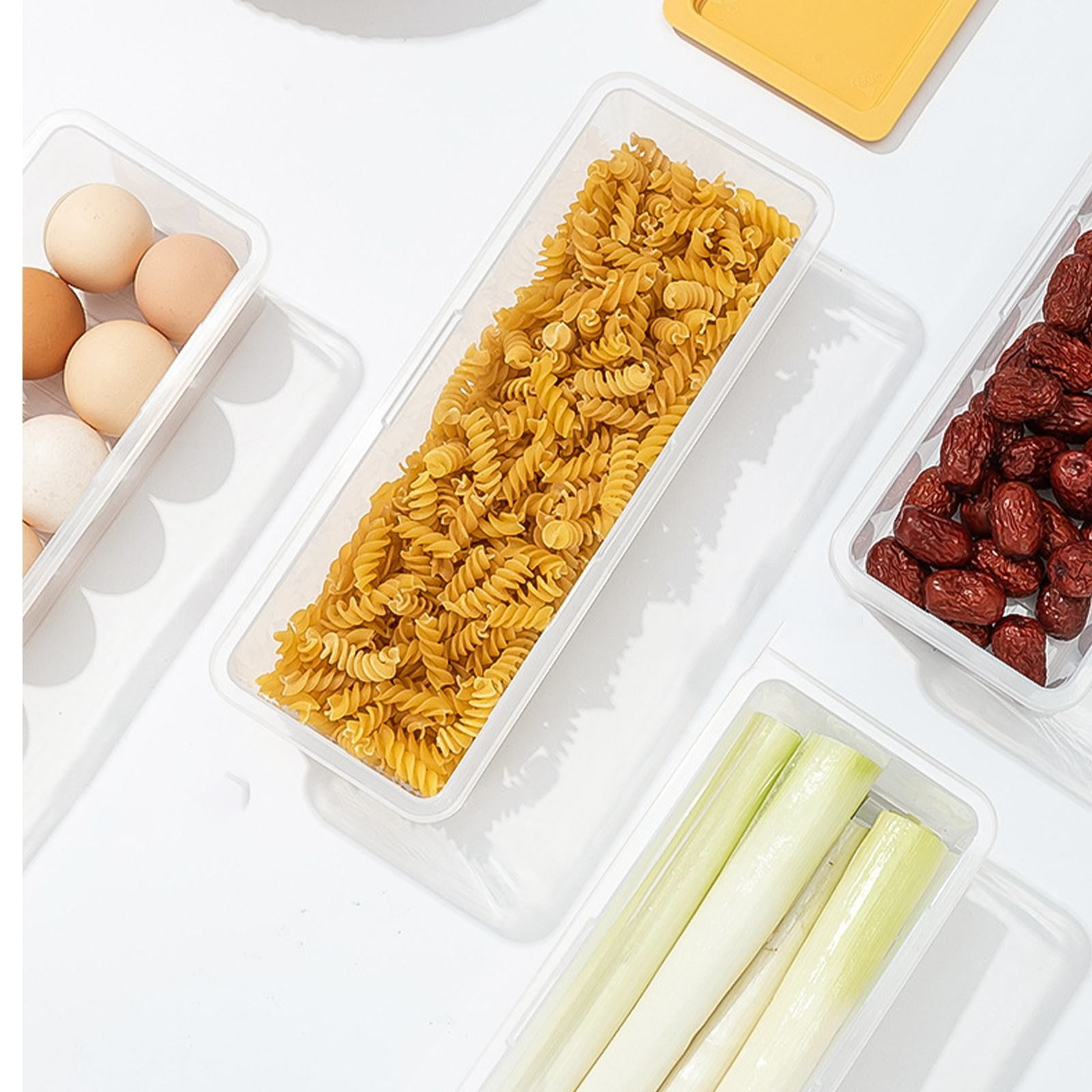 Transparent Noodle Box Refrigerator Egg Storage Bin Fridge Organizer ...