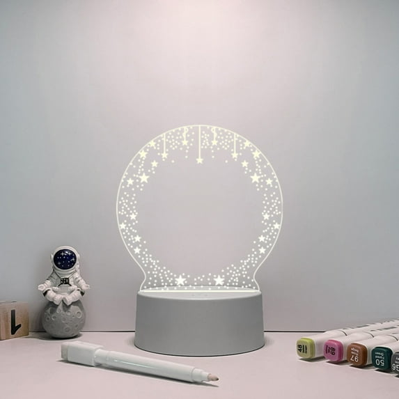 Transparent Note Board, Usavan LED Acrylic Night Light Message Board ...