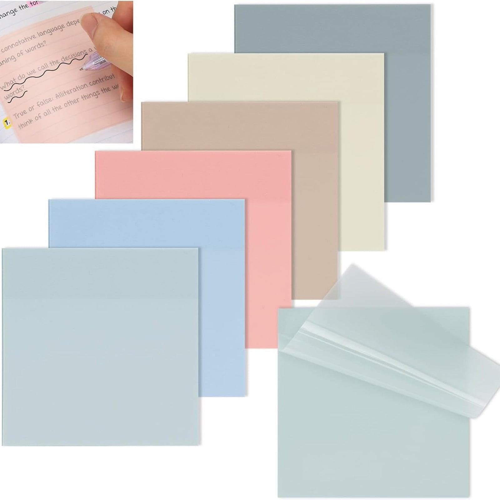 Transparent Notes Color PET Notes 2025 New Upgrade - Walmart.com