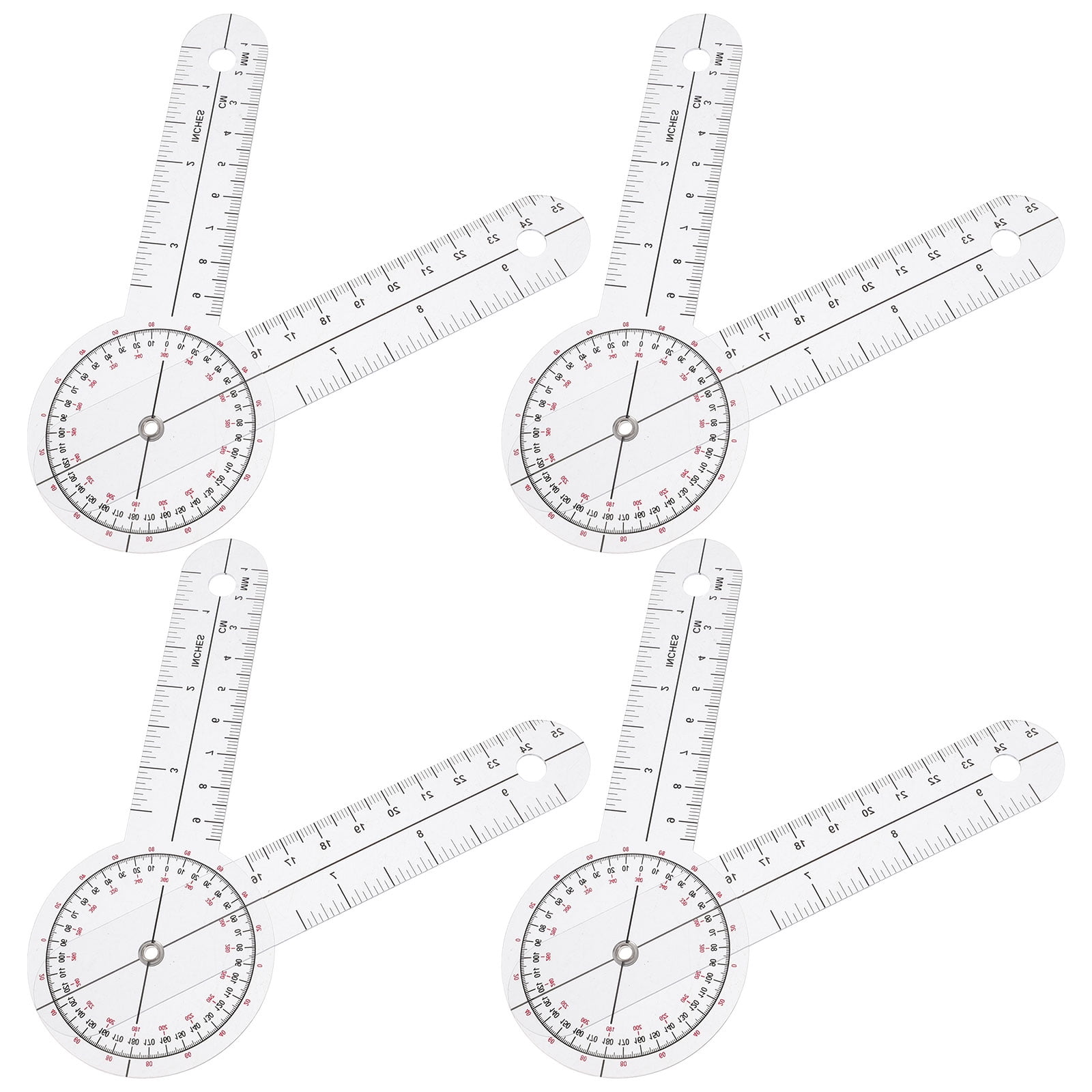 GOOHOCHY Transparent PVC Goniometer for Measuring with Foldable Design ...