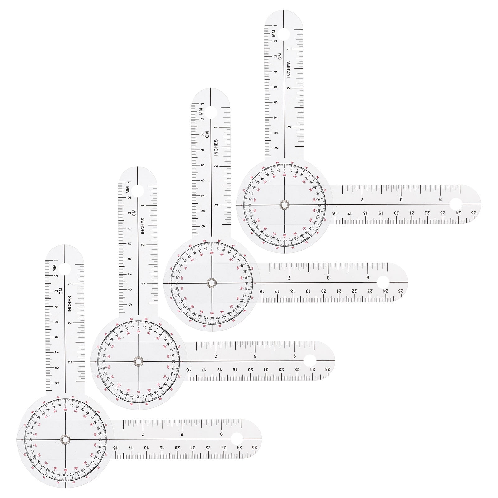 Transparent Orthopedic Angle Ruler Plastic Goniometer 180 Degree ...