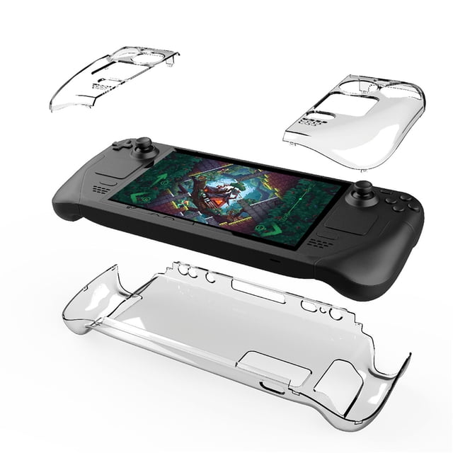 Transparent PC Hard Case for Steam Deck Host Split Crystal Protective ...
