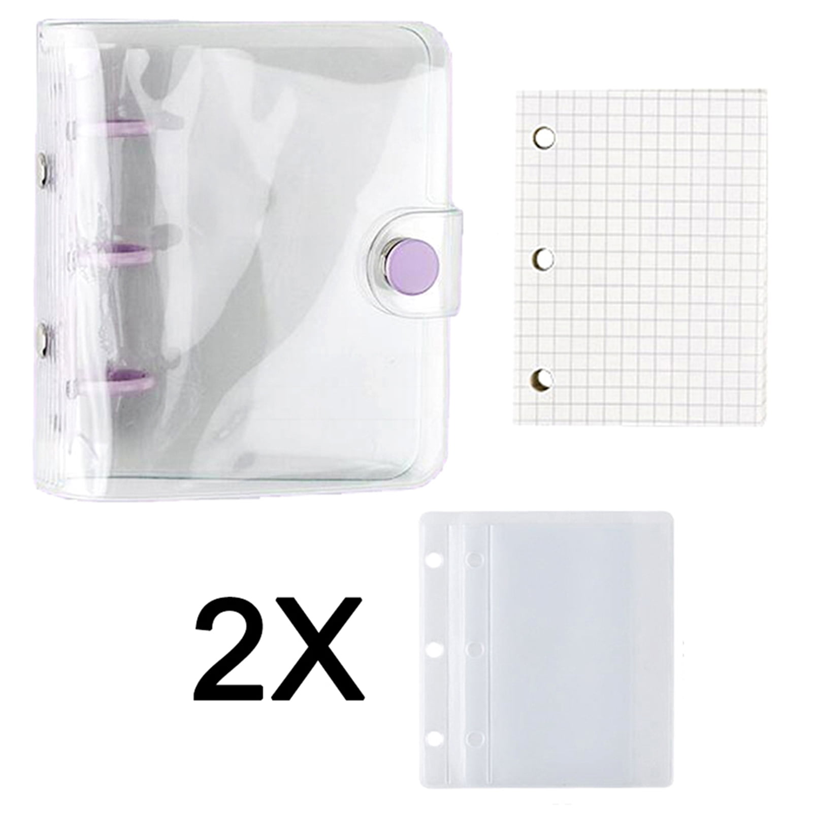 Transparent PVC Binder Binder Project Notebook Ledger Transparent Case ...