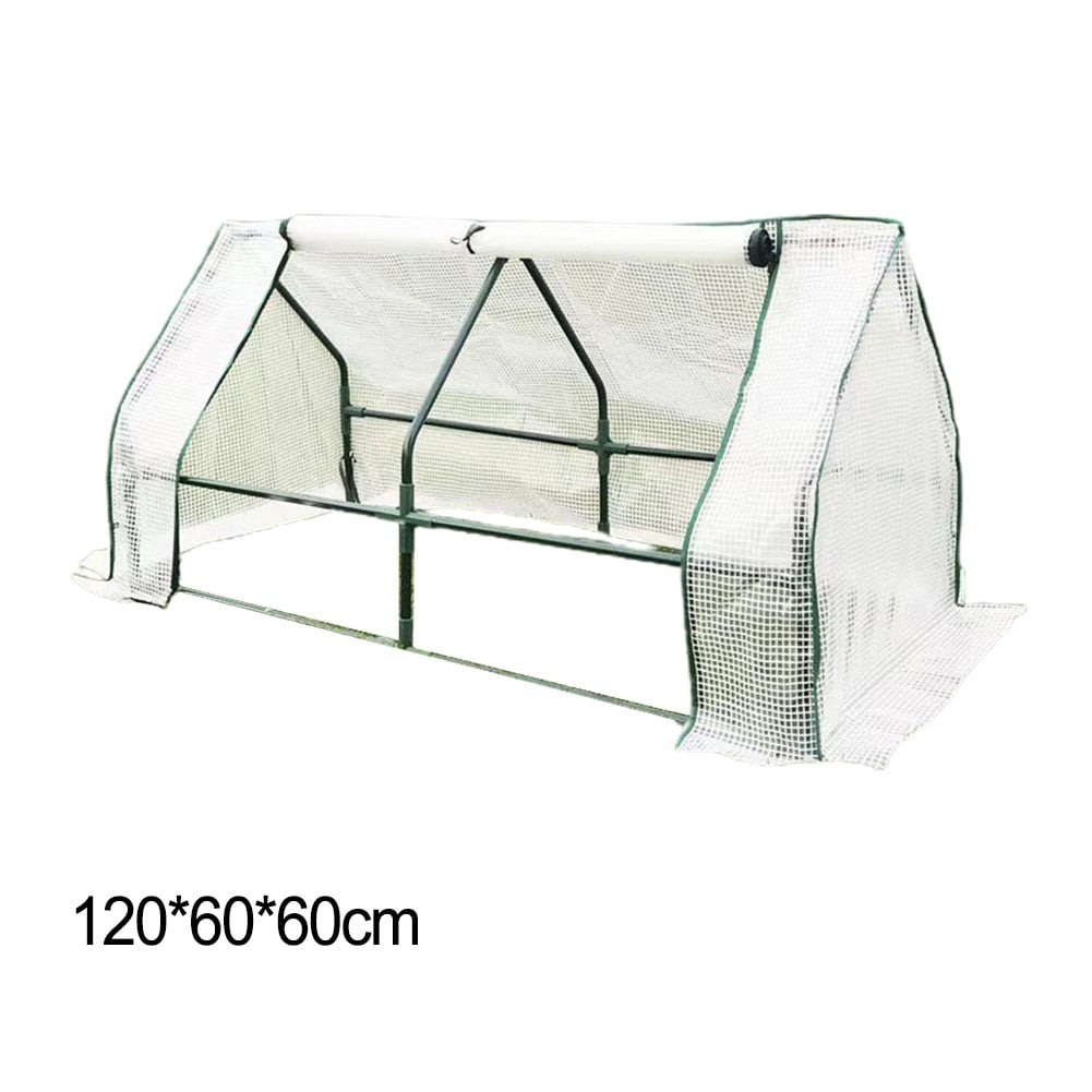 Transparent PVC Cover Tunnel Greenhouse Grow House Steel Frame ...