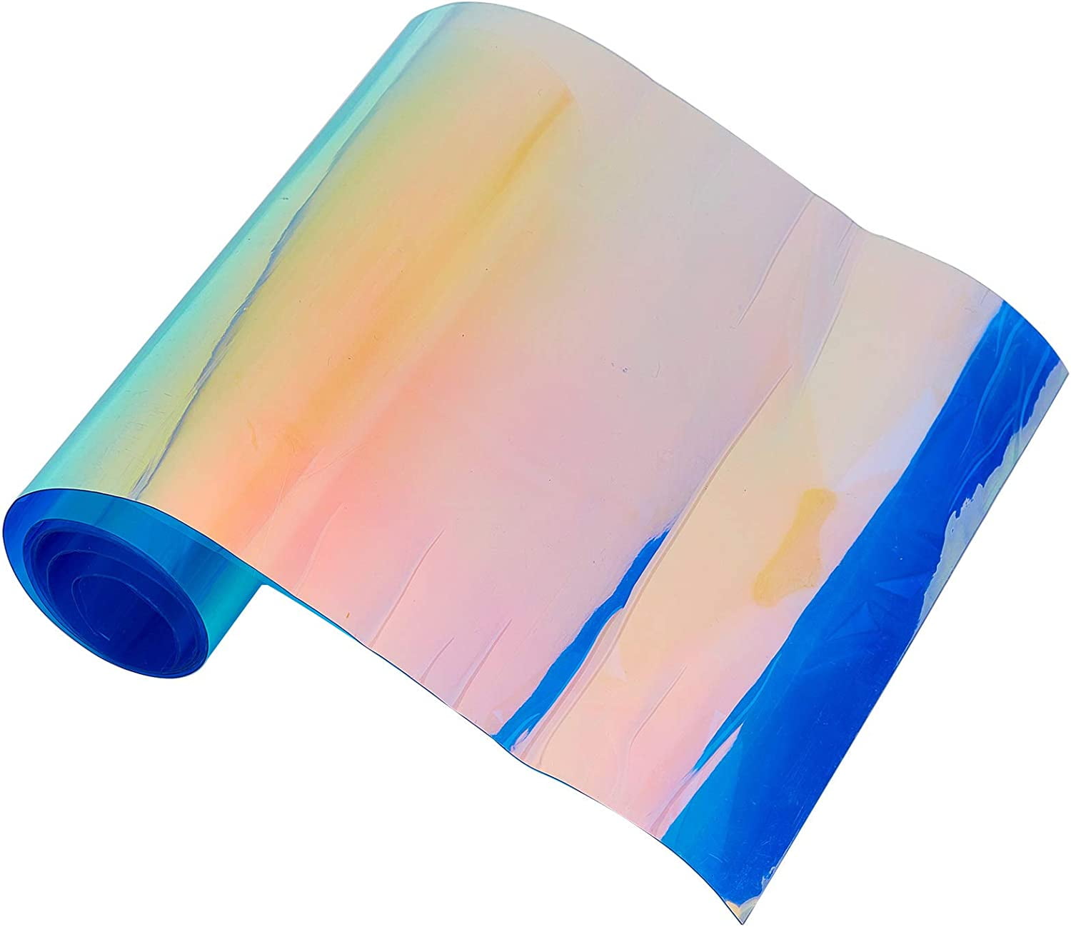 Transparent PVC Vinyl Sheets Iridescent Magic Mirror Effect Blue 98 ...