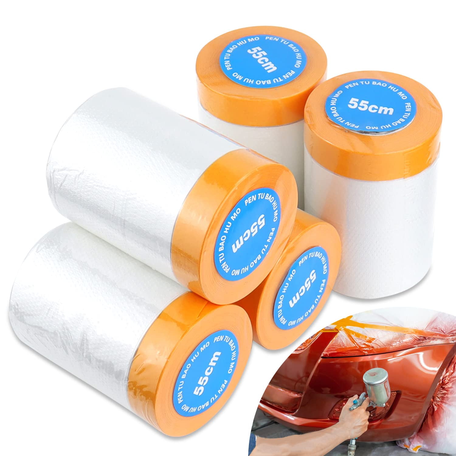 Transparent Paint Protection Film with Adhesive Tape, 55cm x 20M ...